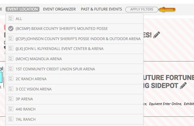 Using the new calendar – Ebarrelracing.com
