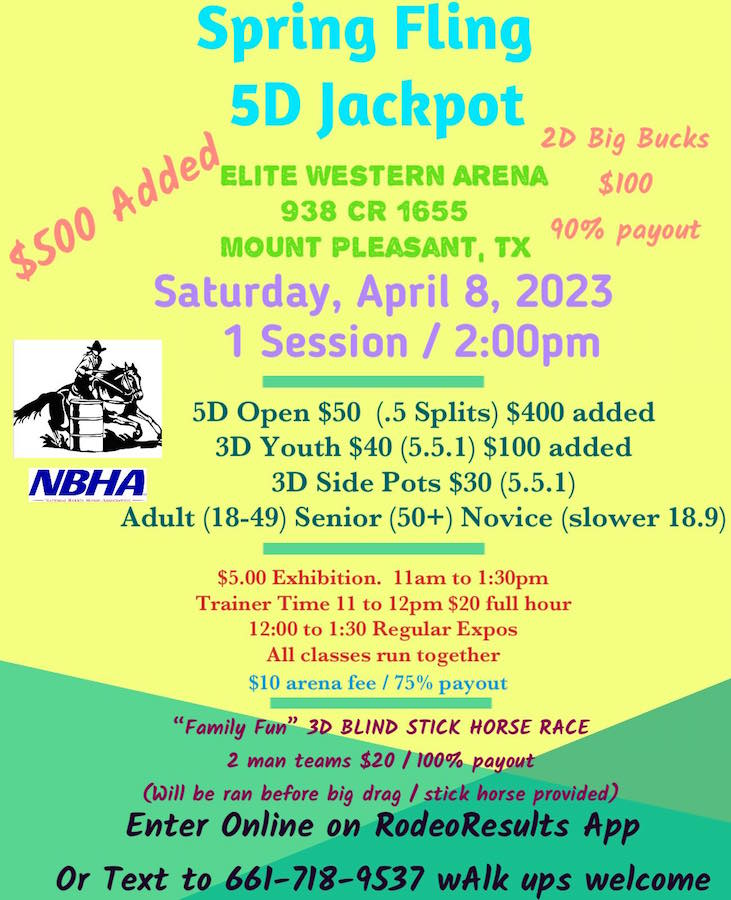 Spring Fling 5D Jackpot – Ebarrelracing.com